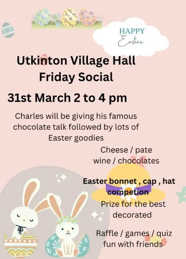 The Friday Social – Utkinton Village Hall