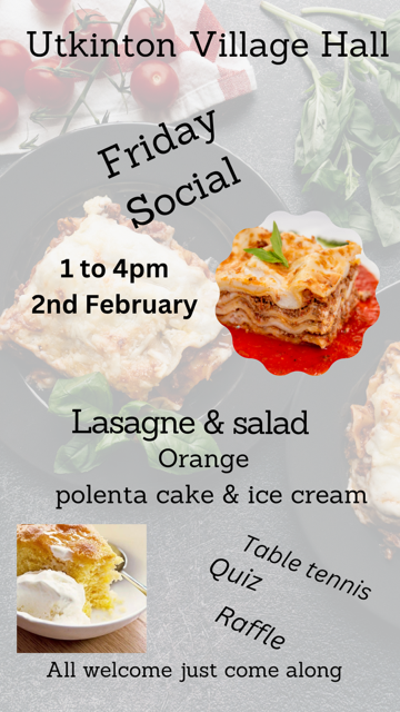 The Friday Social – Utkinton Village Hall